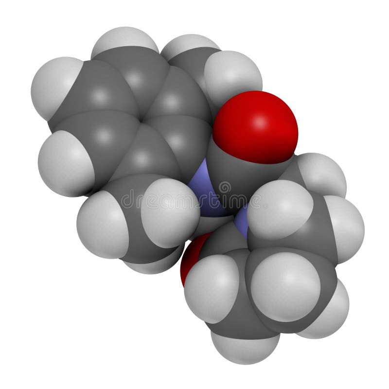 Nefiracetam Nootropic Drug Molecule. 3D Rendering Stock Image ...