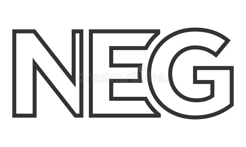 NEG Logo Design Template with Strong and Modern Bold Text. Initial ...