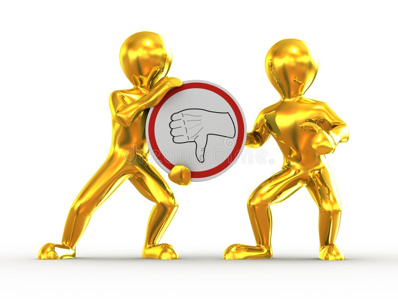 Negatief teken stock illustratie. Illustration of menselijk - 12067539