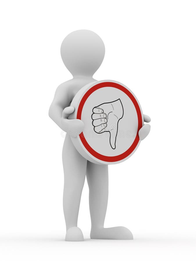 Negatief teken stock illustratie. Illustration of veroordeel - 12152306