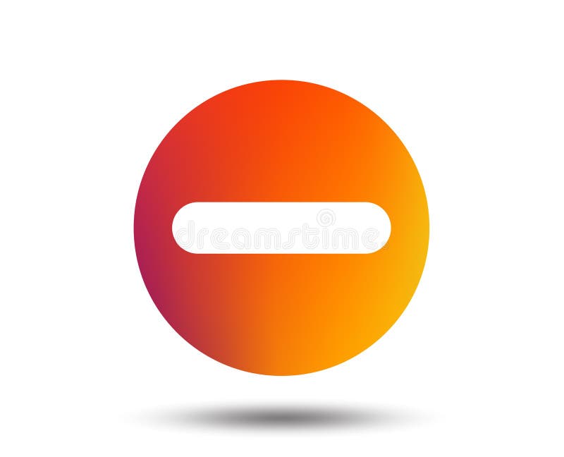 Negatief Tekenpictogram Negatief Symbool Vector Illustratie ...