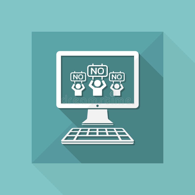 Negation Crowd - Vector Icon for Computer Website or Application Stock ...