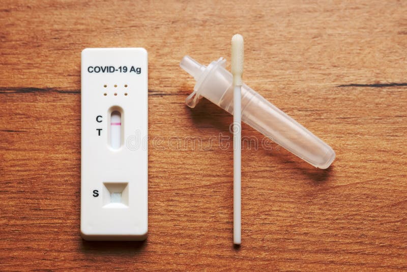 Negative Antigen Rapid Test Stock Image - Image of home, nasopharyngeal ...