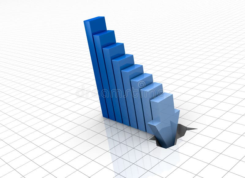 Negative bar chart stock illustration. Illustration of failure - 22127567