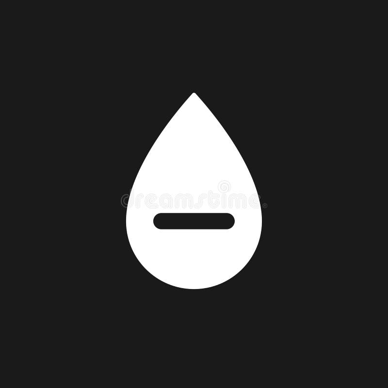 Negative Blood Type Pixel Perfect White Linear Ui Icon for Dark Theme ...