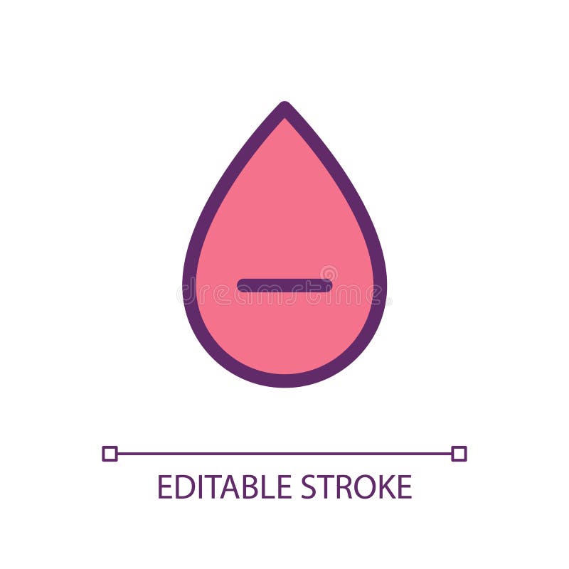 Negative Blood Type Pixel Perfect RGB Color Ui Icon Stock Vector ... Negative Blood Type Pixel Perfect RGB Color Ui Icon Stock Vector ...