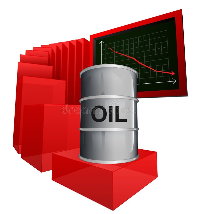 Negative Business Graph of Oil Goods Vector Stock Vector - Illustration ...