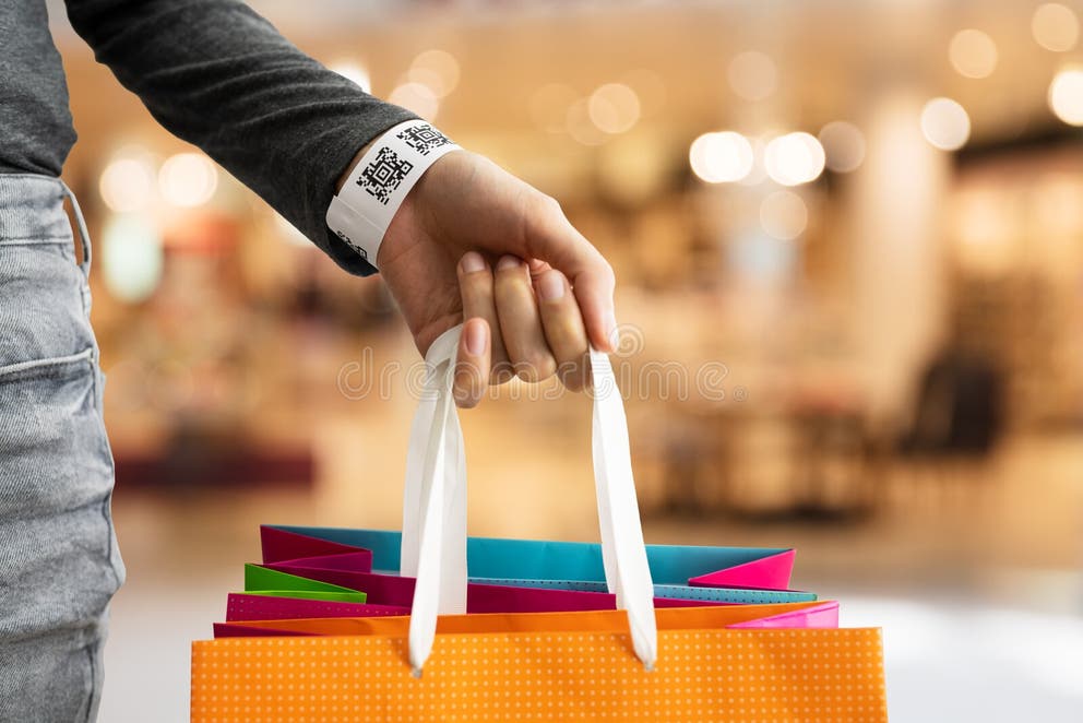 Negative Coronavirus PCR Test QR Code Armband Stock Image - Image of ...