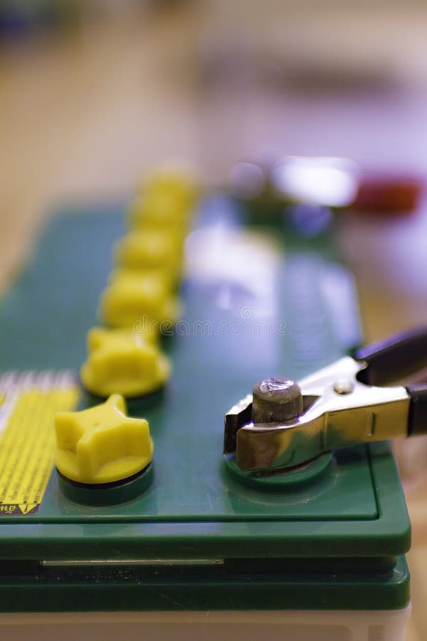 Negative Electrode or Ground Wire on Car Chassis in Engine Compartment ...