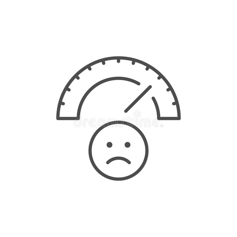 Negative Emotion Line Outline Icon Stock Vector - Illustration of ...