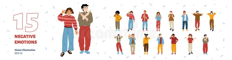 Negative Emotions Body Language Stock Illustration - Illustration of ... Negative Emotions Body Language Stock Illustration - Illustration of ...