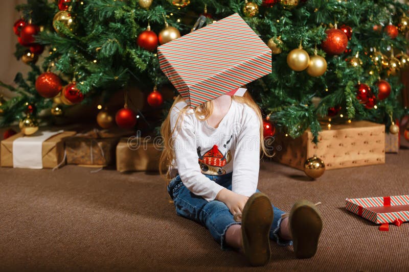 Negative Emotions of a Child on a Gift that he Does Not Like Stock ...