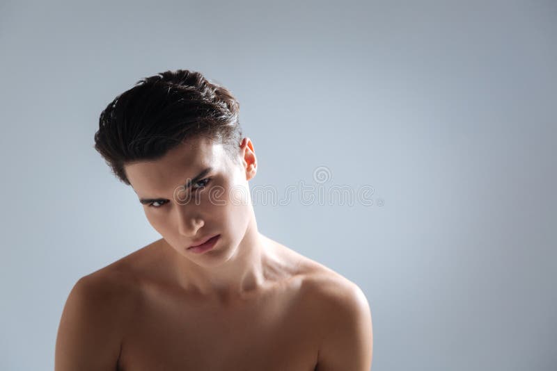 Angry Model Boy Demonstrating His Emotions Stock Photo - Image of ...