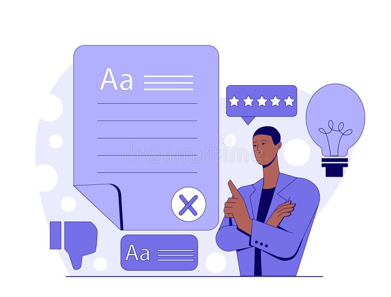 Negative Feedback and Content Rejection Concept. Vector Illustration ...