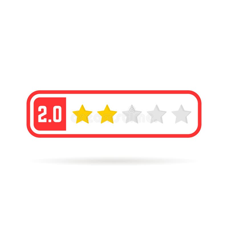 Negative Feedback Frame Like Two Stars Stock Vector - Illustration of ...