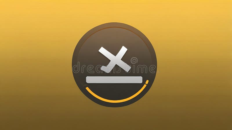 Negative Feedback Icon Graphic with Checkmark on Golden Background ...