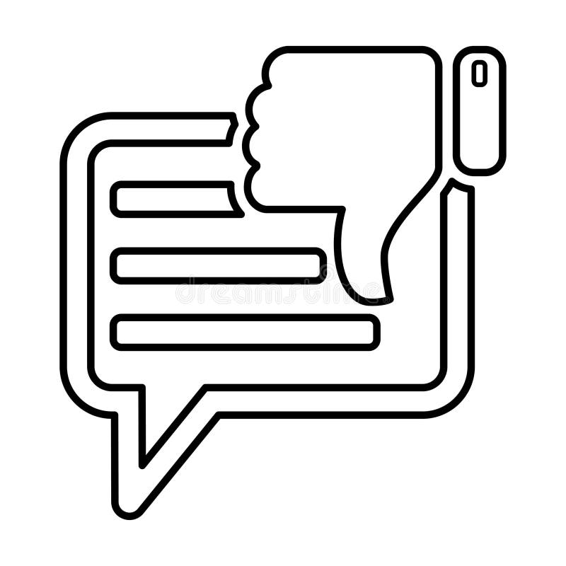 Negative Feedback Icon in Outline Style Stock Vector - Illustration of feedback, graphic: 297842484