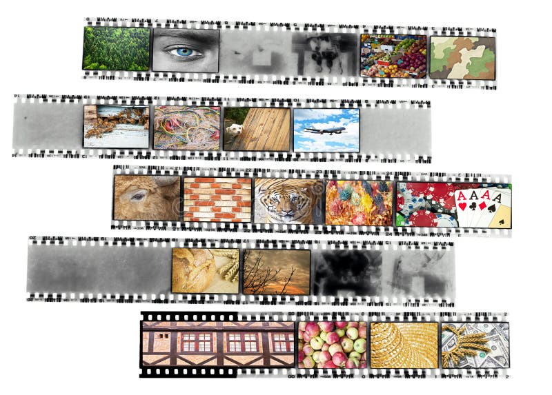 Negative Film Strip with Nice Pictures Stock Photo - Image of flip ...