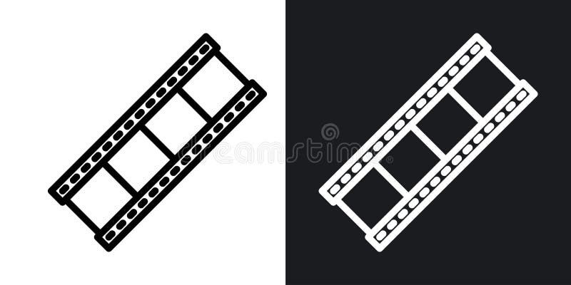 Negative Film Thin Line Vector Icon Set Stock Illustration ...