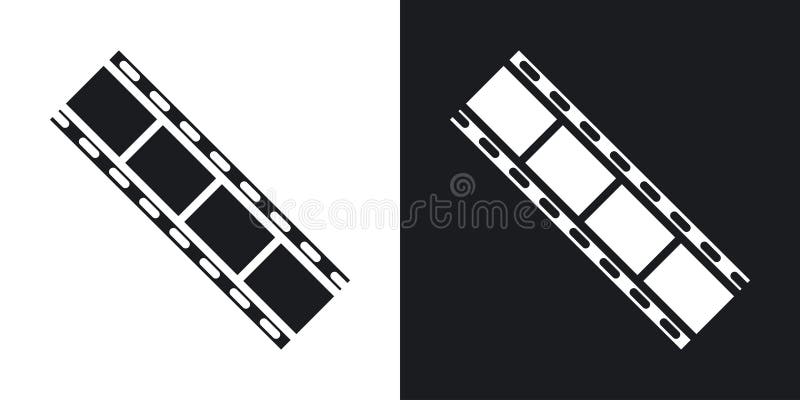 Negative Film Thin Line Vector Icon Set Stock Vector - Illustration of ...
