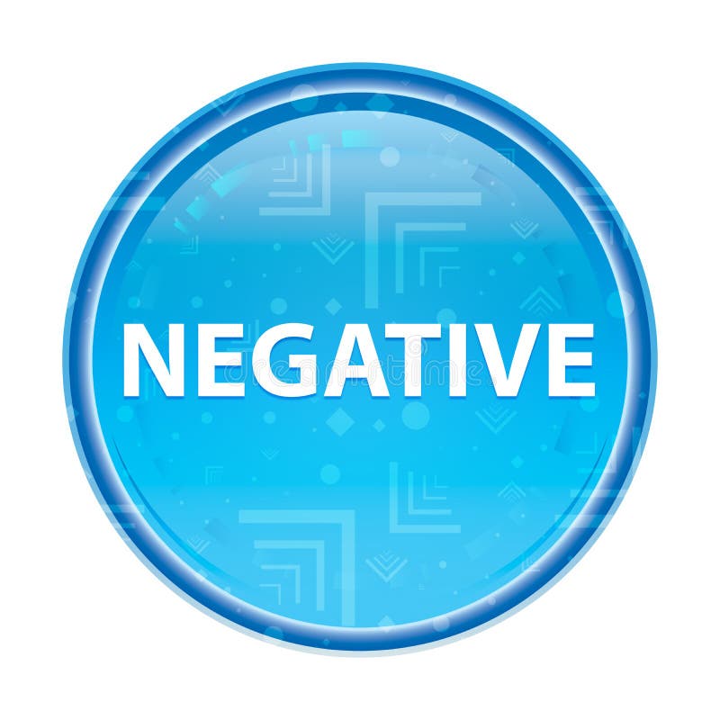 Negative Floral Blue Round Button Stock Illustration - Illustration of ...