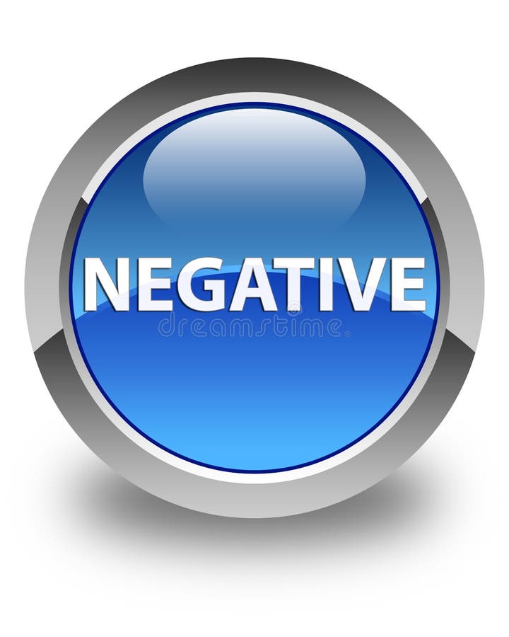 Negative Glossy Blue Round Button Stock Illustration - Illustration of ...