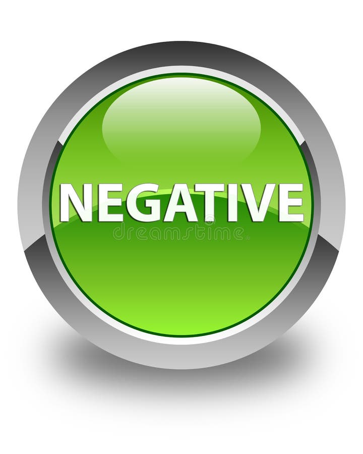 Negative Green Round Button Stock Illustration - Illustration of veto ...