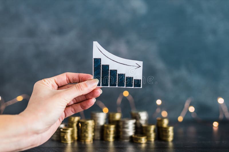 Negative Growth or Bad Business Performance, Graph with Negative Stats ...