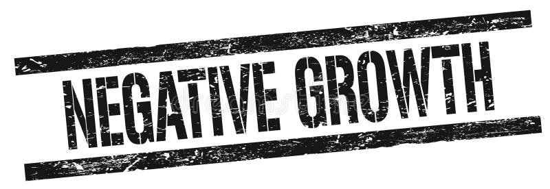 NEGATIVE GROWTH Text on Black Grungy Rectangle Stamp Stock Illustration ...
