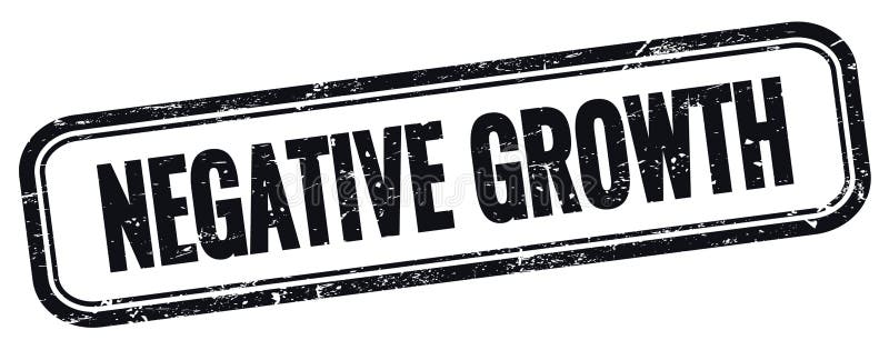 NEGATIVE GROWTH Text on Black Grungy Vintage Stamp Stock Illustration ...