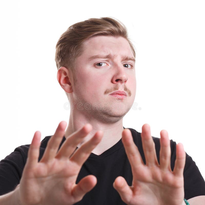 Negative Human Emotion, Man Expressing Disgust Stock Photo - Image of ...