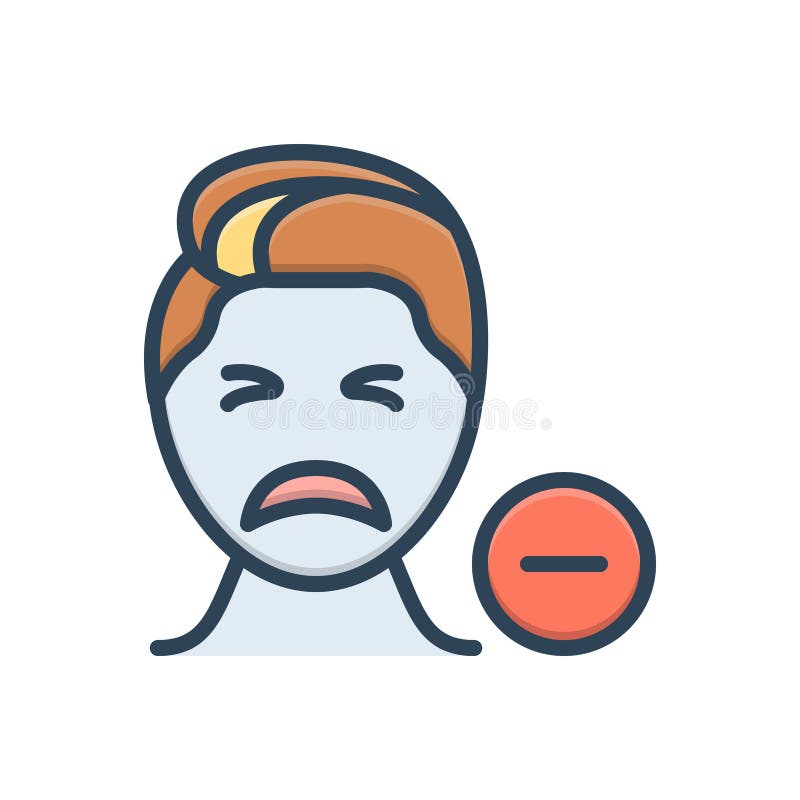 Color Illustration Icon for Negative, Denial and Disavowal Stock ...