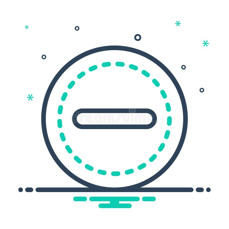 Mix Icon for Negative, Negatory and Unassertive Stock Illustration ...