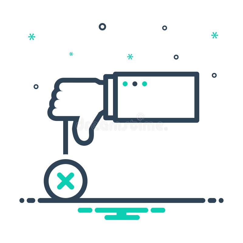 Mix Icon for Negative, No and Refusal Stock Vector - Illustration of ...