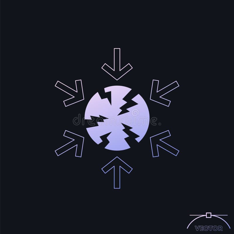 Negative Impact or Damage Vector Icon Stock Vector - Illustration of ...