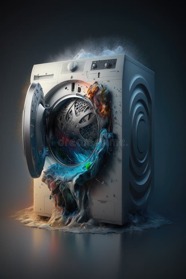 Negative Impact of Washing Machine on Environment, AI Generative Stock ...