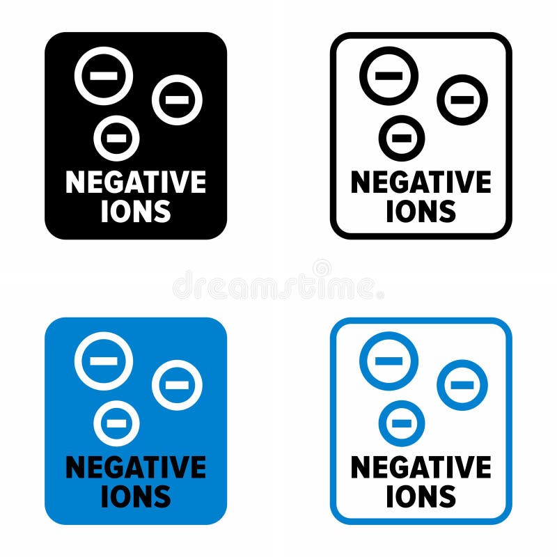 `Negative Ions` Healing Therapy Molecules Information Sign Stock Vector ...