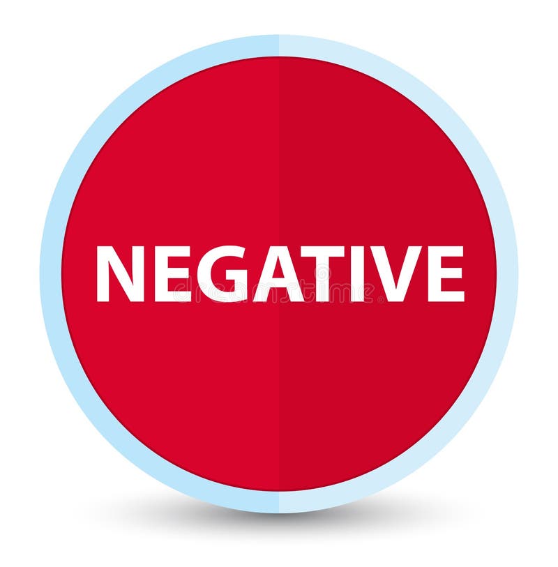 Negative Flat Prime Red Round Button Stock Vector - Illustration of ...
