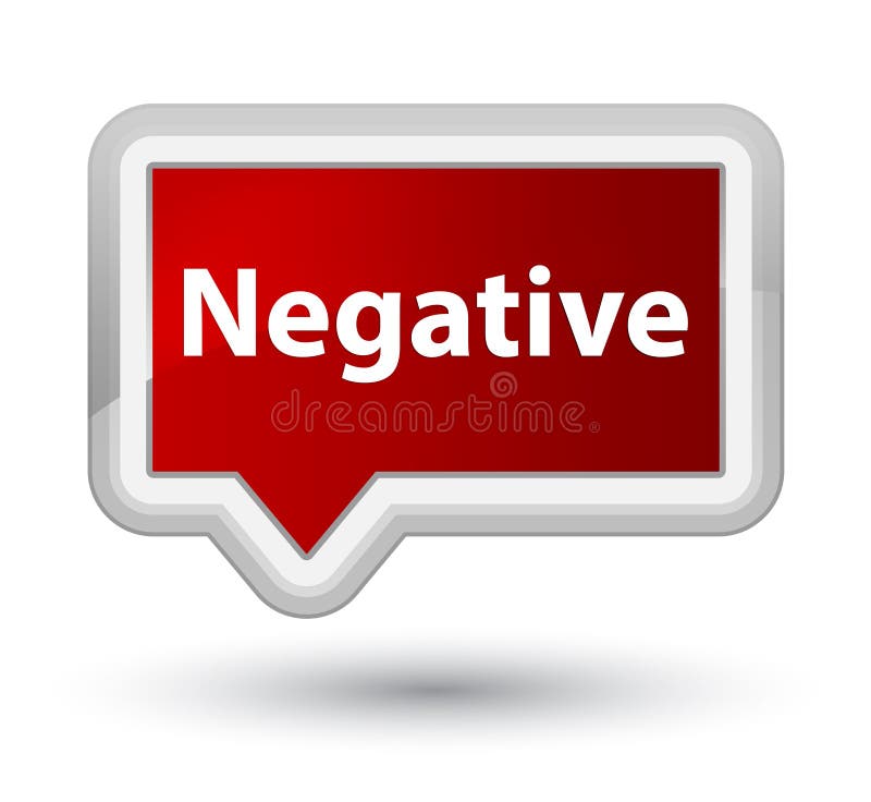 Negative Prime Red Banner Button Stock Illustration - Illustration of ...