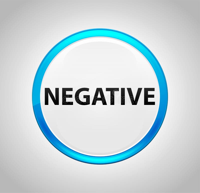 Negative Round Blue Push Button Stock Illustration - Illustration of ...