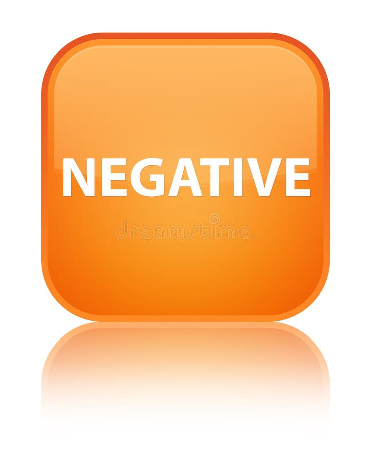 Negative Special Orange Square Button Stock Illustration - Illustration ...