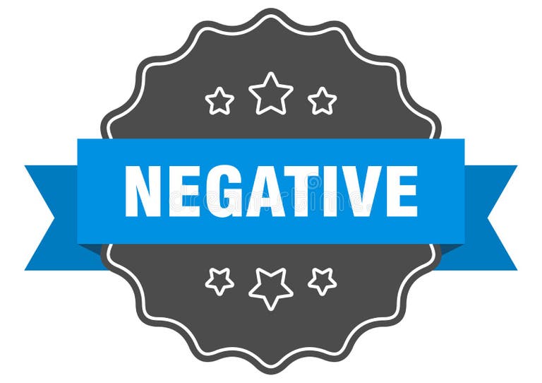 Negative label stock vector. Illustration of seal, badge - 194926644