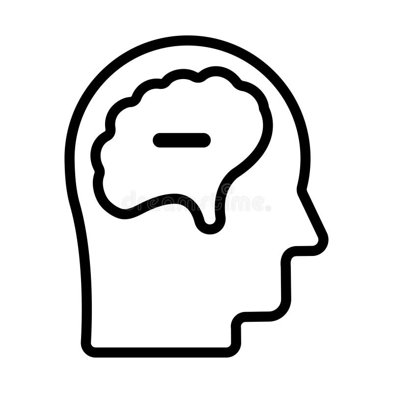 Negative mind icon stock vector. Illustration of vector - 292432432