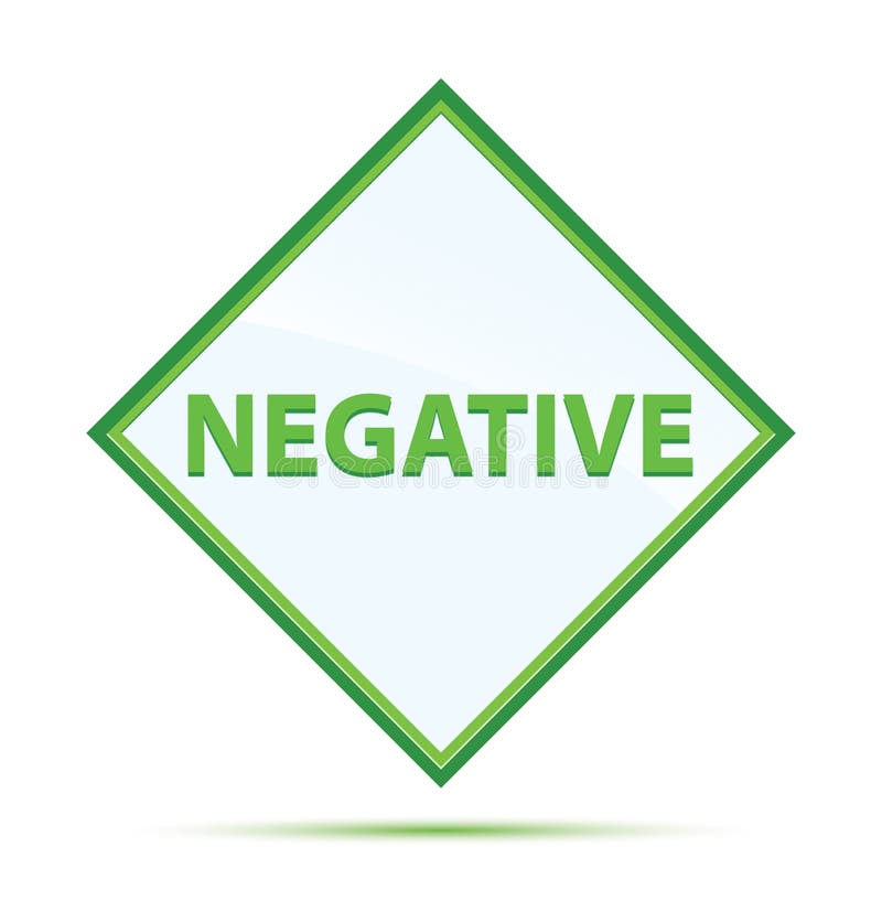 Negative Modern Abstract Green Diamond Button Stock Illustration ...