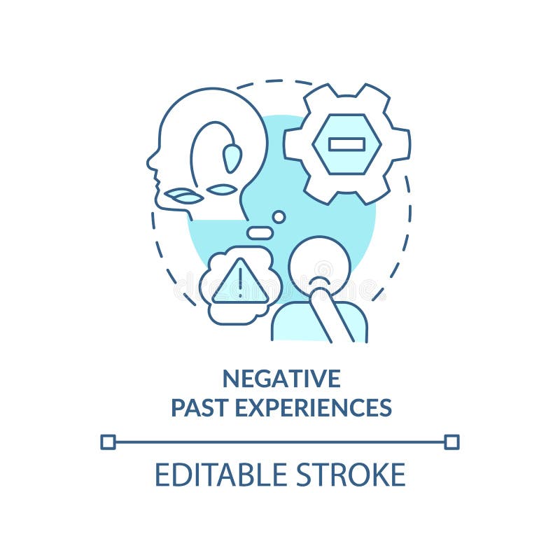 Negative Past Experiences Turquoise Concept Icon Stock Vector ...