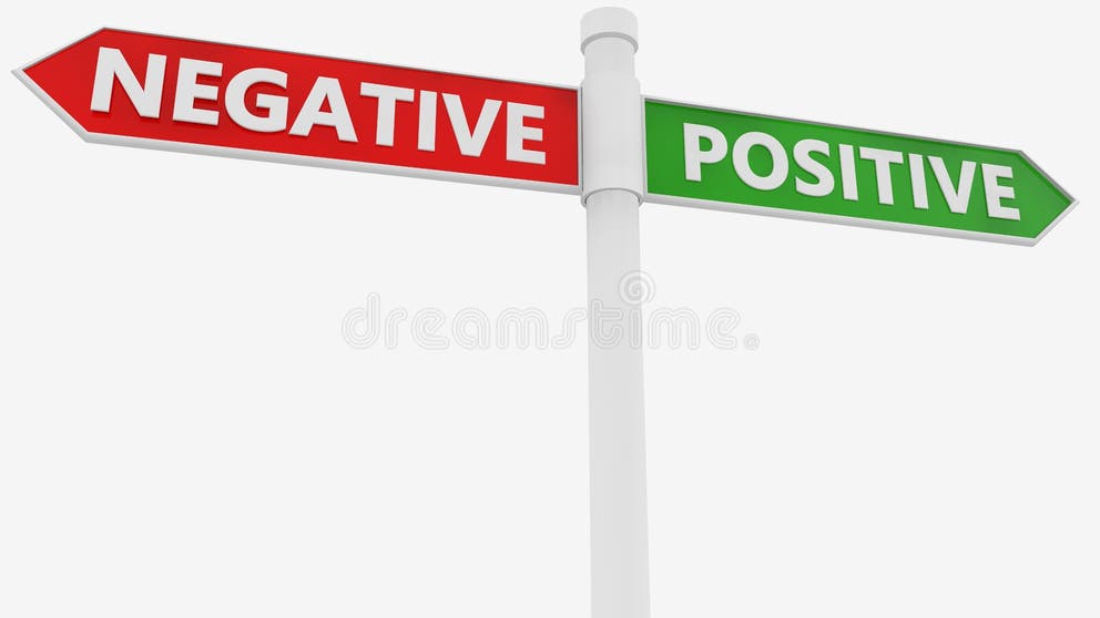 Negative and Positive Concept on Signpost Stock Illustration ...