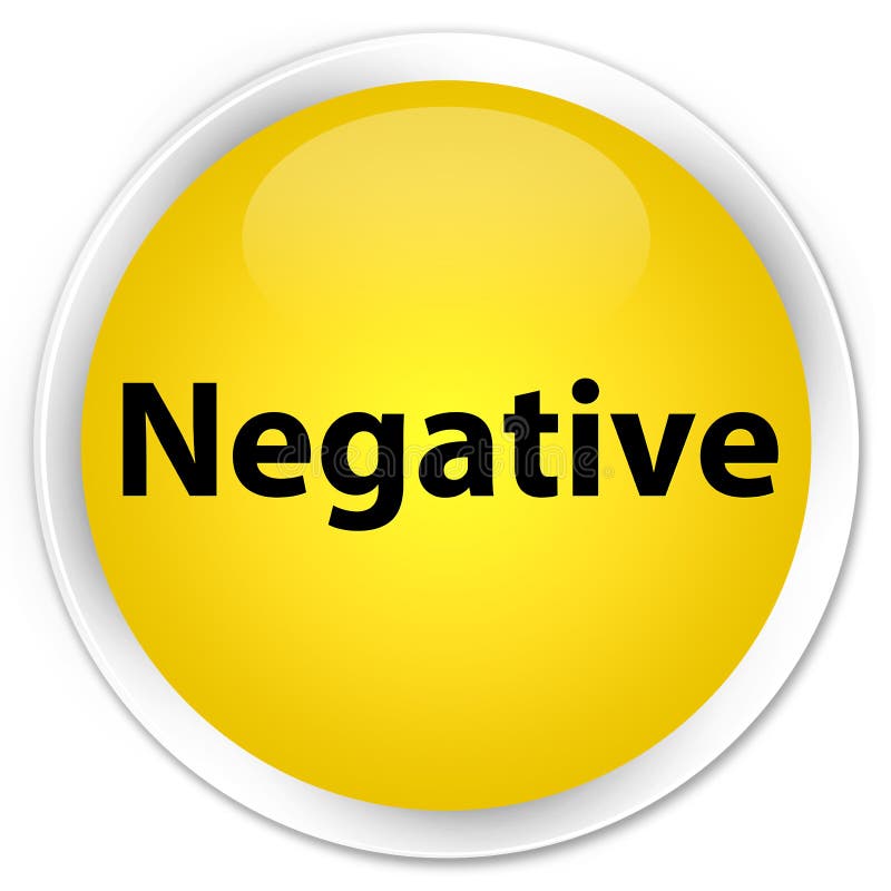 Negative Premium Yellow Round Button Stock Illustration - Illustration ...