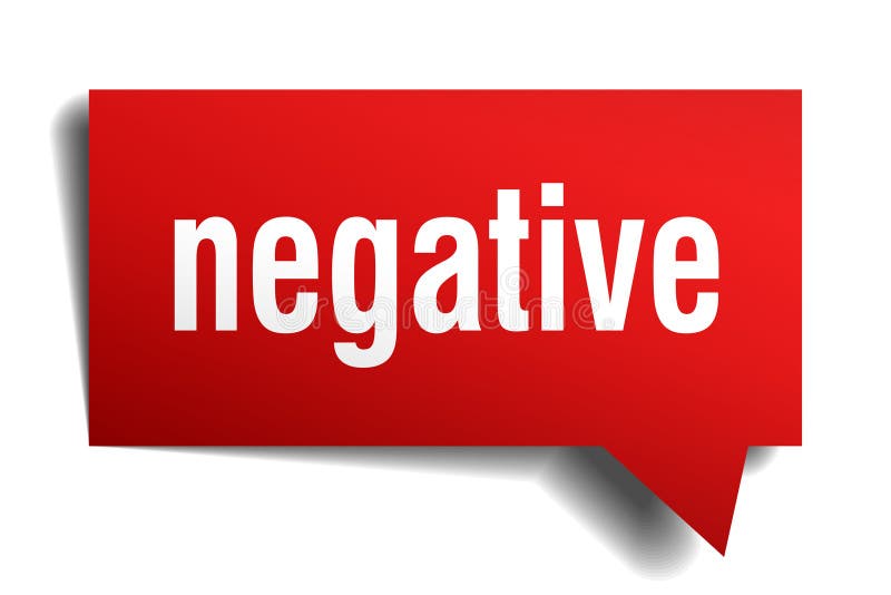 Negative Speech Bubble. Negative Ribbon Sign Stock Vector ...