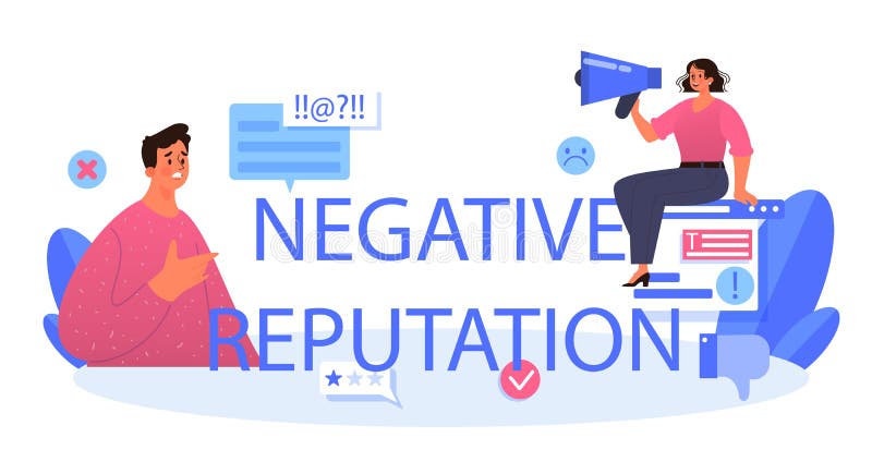 Negative Campaigning Set. Brand Negative Reputation Stock Vector ...