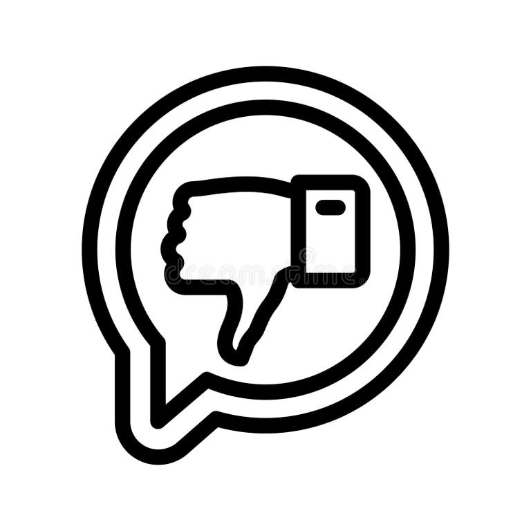 Negative Response Icon stock vector. Illustration of dislike - 384774910